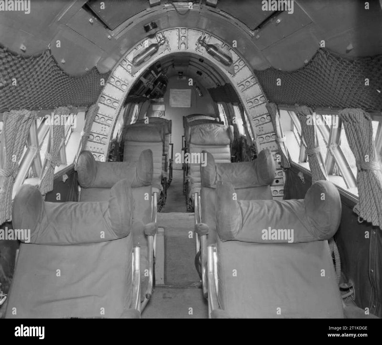 Royal Air Force Transport Command, 1943-1945. Interior of the passenger ...