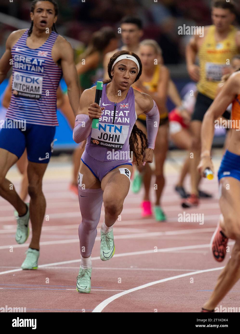 Yemi Mary John of Great Britain competing in the mixed 4x400m relay at ...