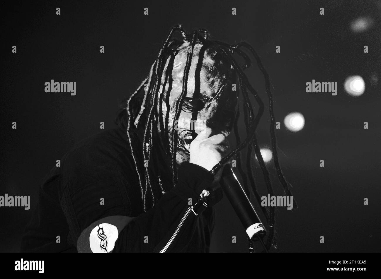 Singer corey taylor during concert Black and White Stock Photos ...