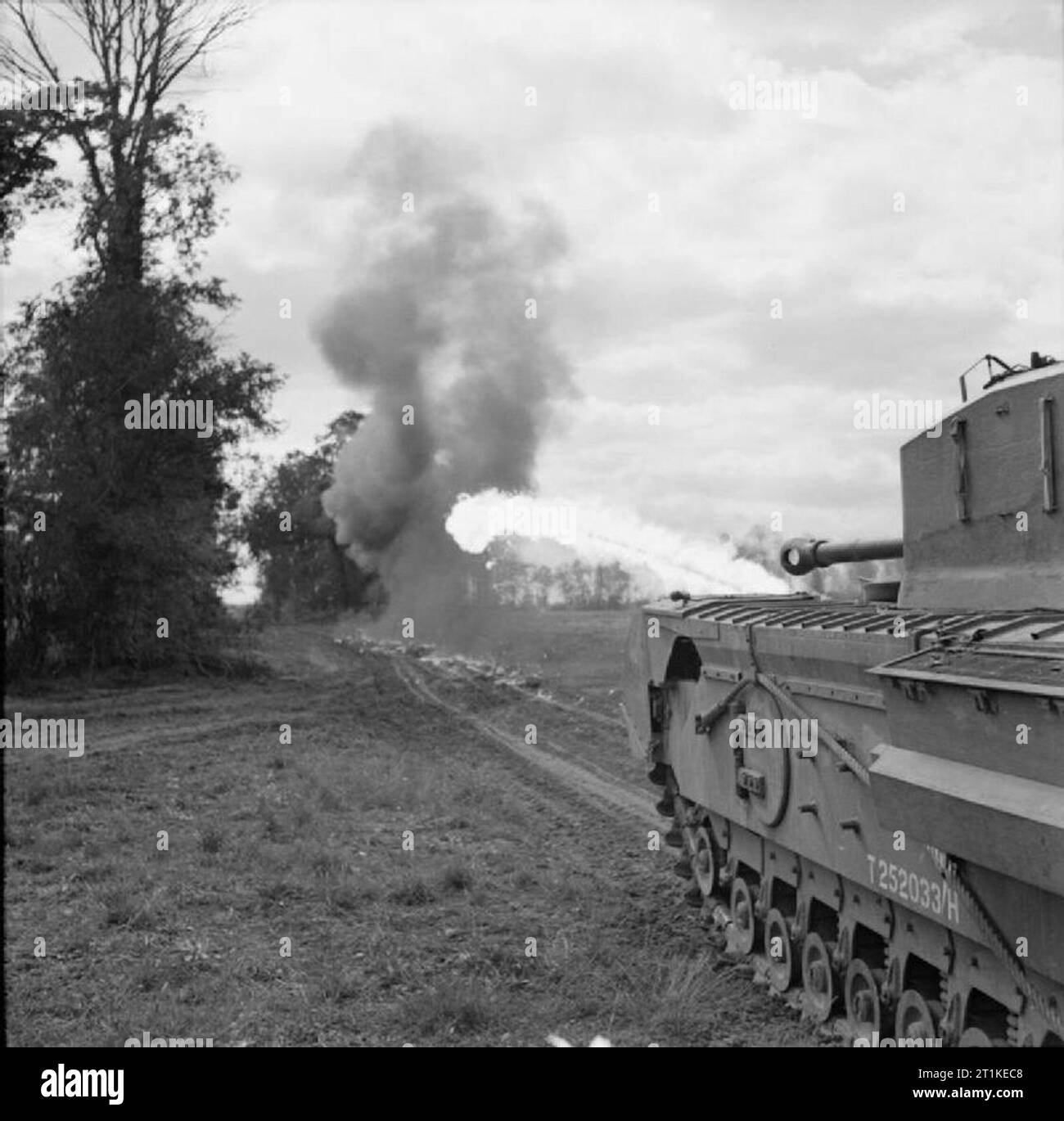 The British Army in France 1944 A Churchill Crocodile flame-throwing ...