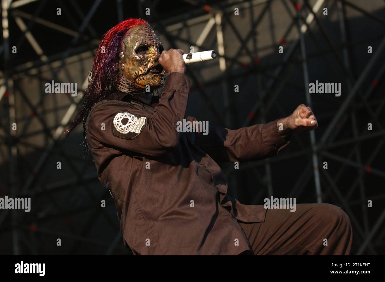 Bologna Italy 2005-06-02: Corey Taylor singer of the Slipknot group ...