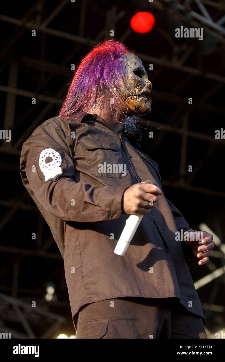 Bologna Italy 2005-06-02: Corey Taylor singer of the Slipknot group ...