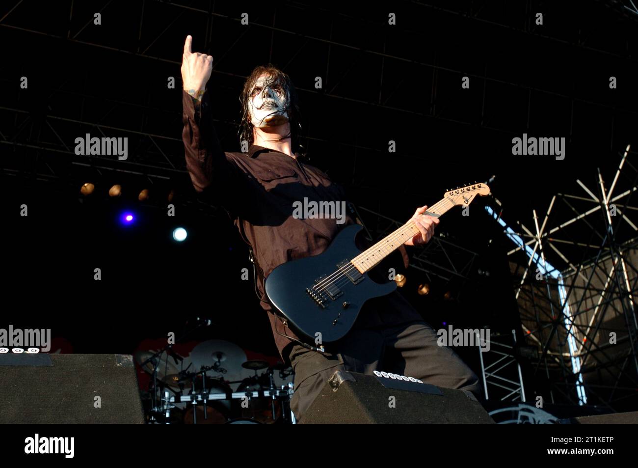 Bologna Italy 2005-06-02: Jim Root guitarist of the Slipknot group ...