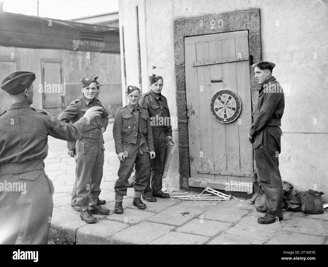 Dunkirk and the Retreat From France 1940 RAF personnel play darts in a ...