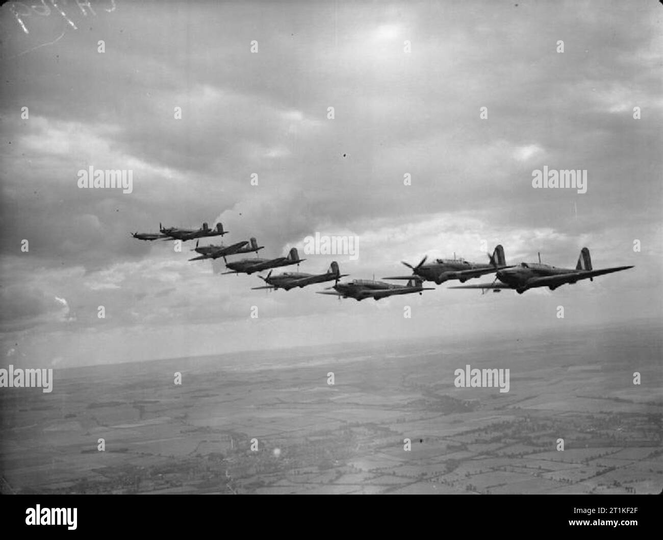 Royal Air Force Bomber Command, 1939-1941. Nine Fairey Battle Battle ...
