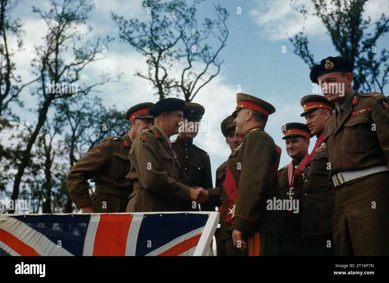 Field Marshal Montgomery Decorates Russian Generals at the Brandenburg ...
