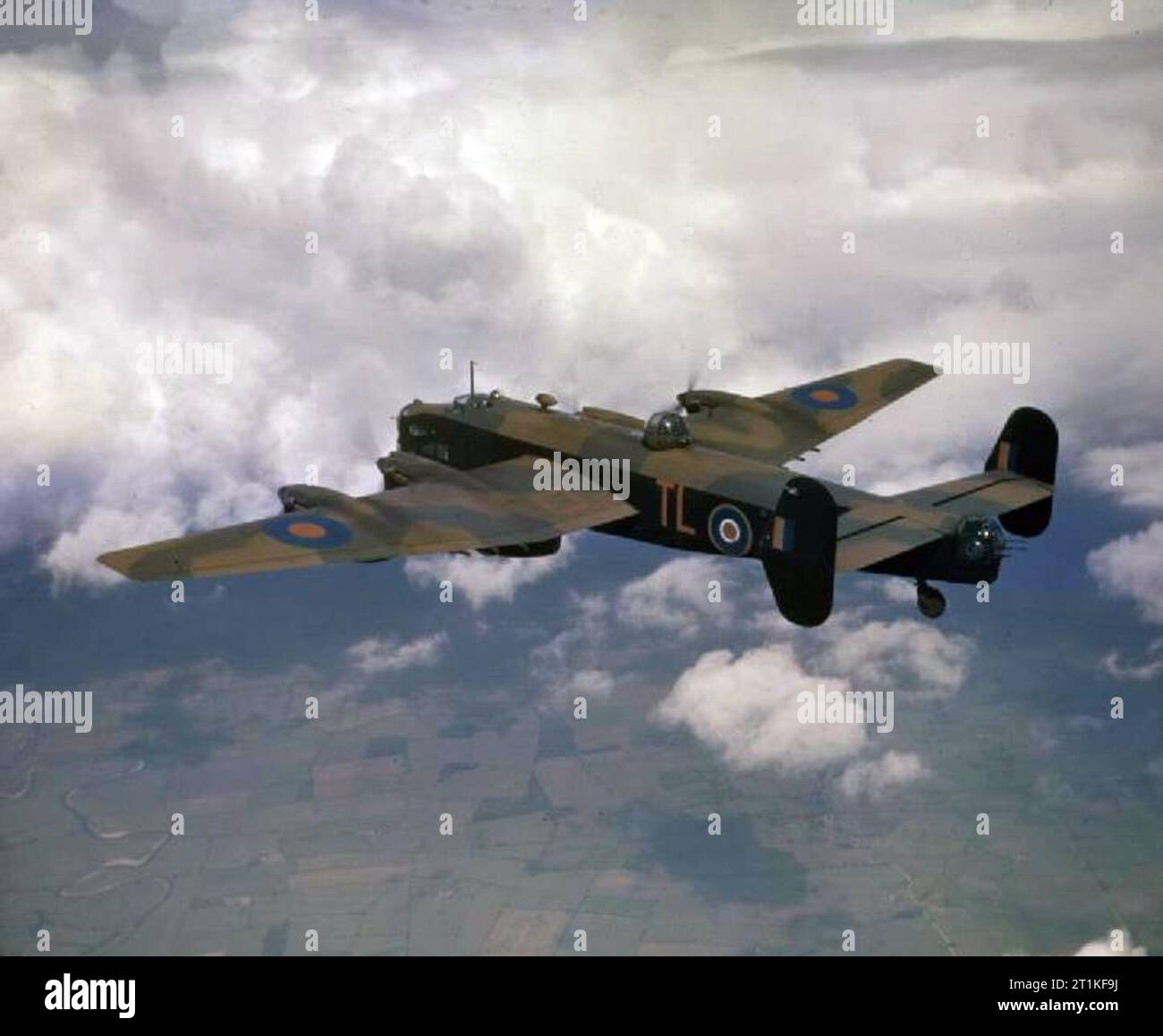 A Royal Air Force Handley Page Halifax Mark II Series I (s/n W7676, 'TL ...