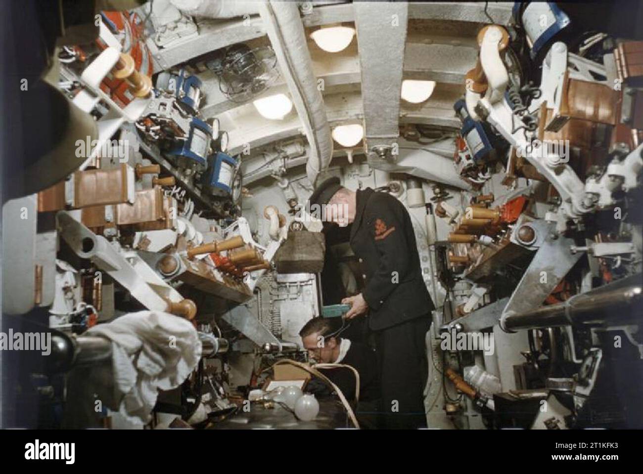On Board Hm Submarine Tribune, 1942 A rating and a Petty Officer in the ...