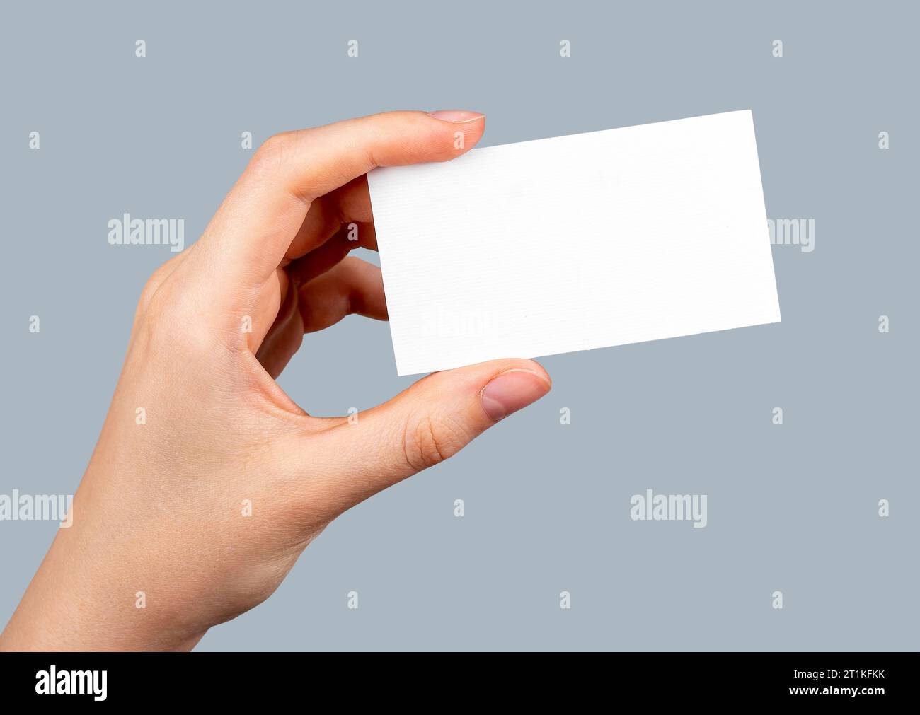 Hand holding business card mockup Stock Photo - Alamy