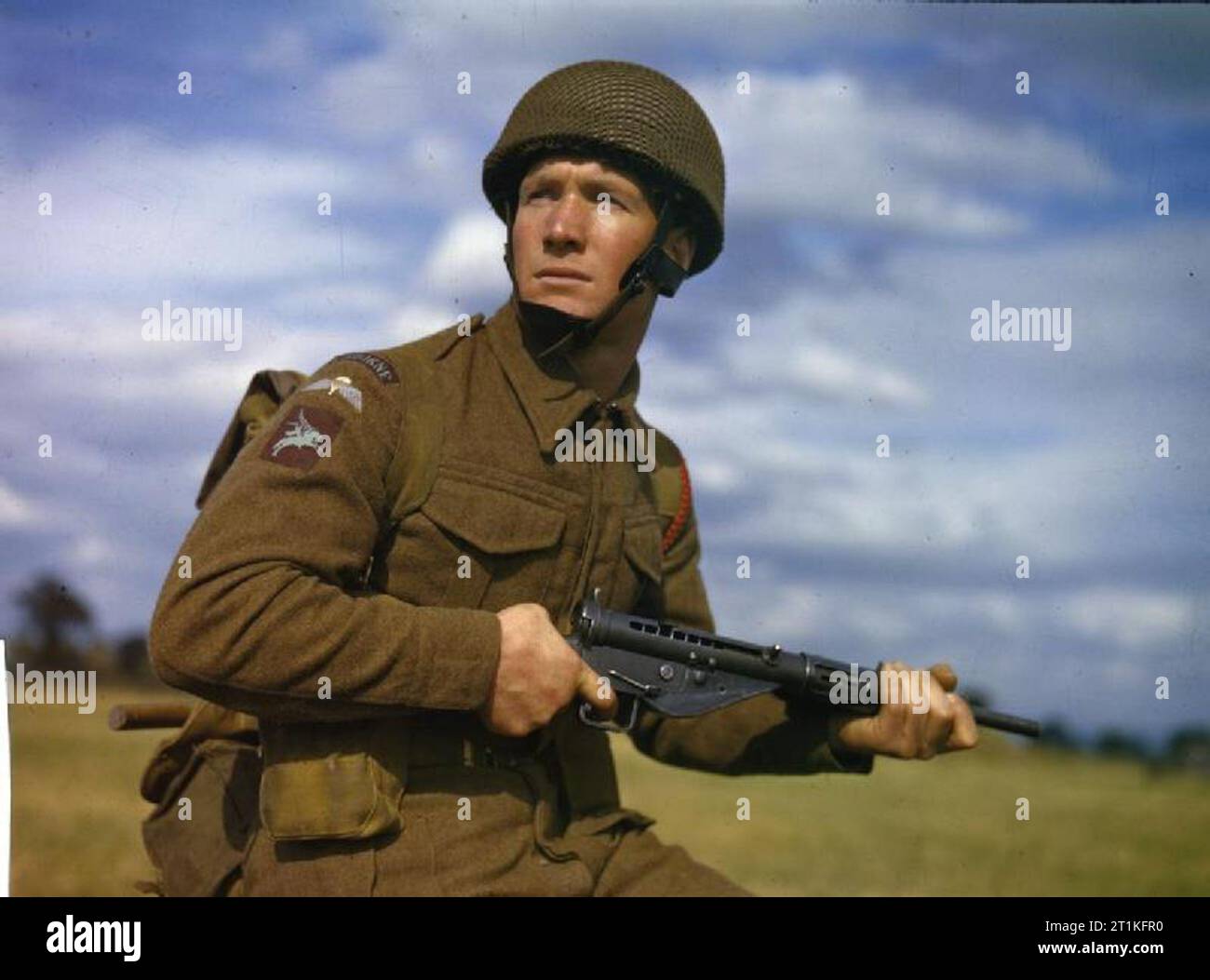 Paratroop Training in Britain, October 1942 Half length portrait of a ...