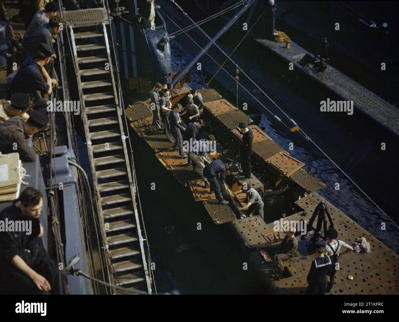 On Board the Submarine Depot Ship HMS Forth, Holy Loch, Scotland, 1942 ...