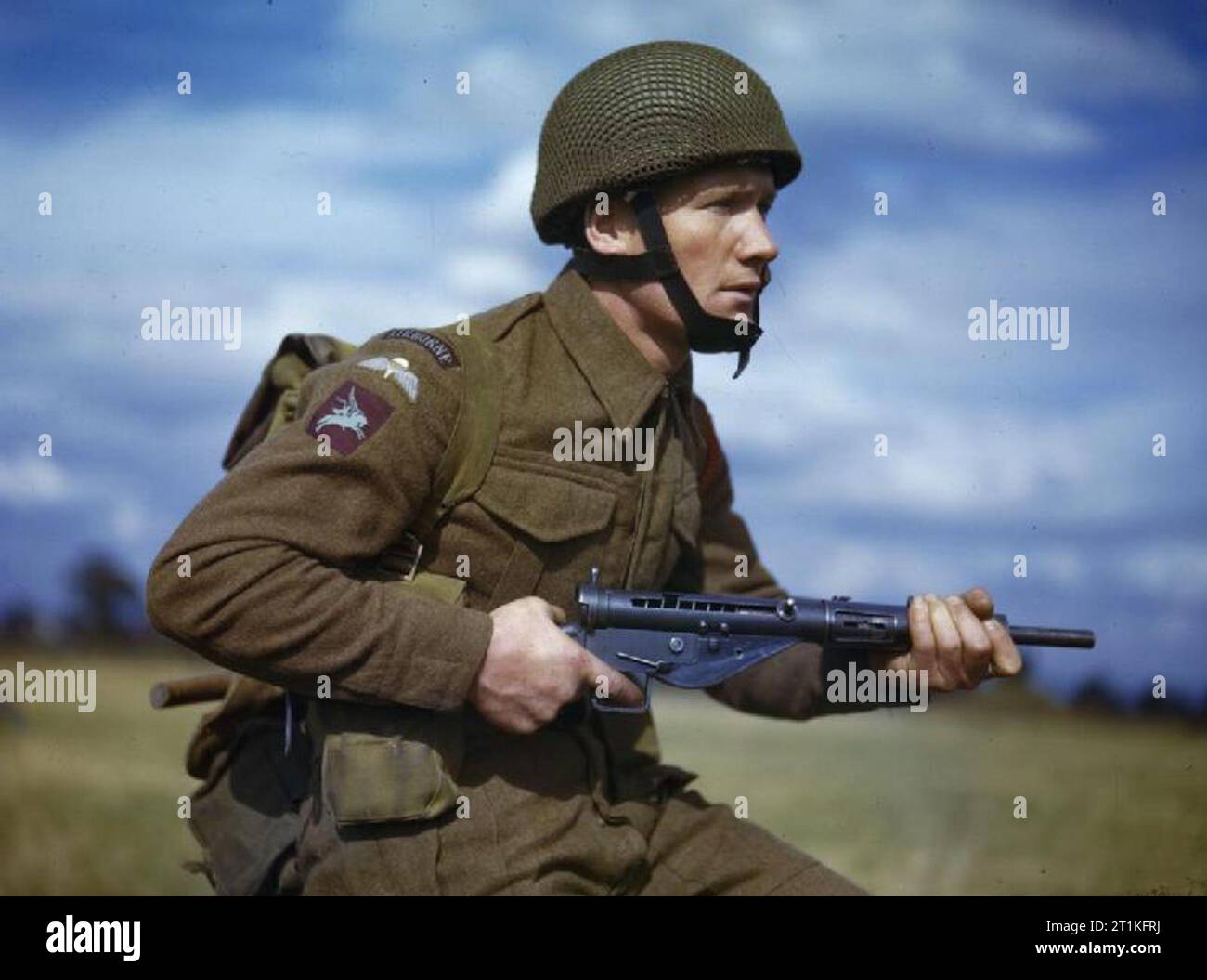 Paratroop Training in Britain, October 1942 Half length portrait of a ...