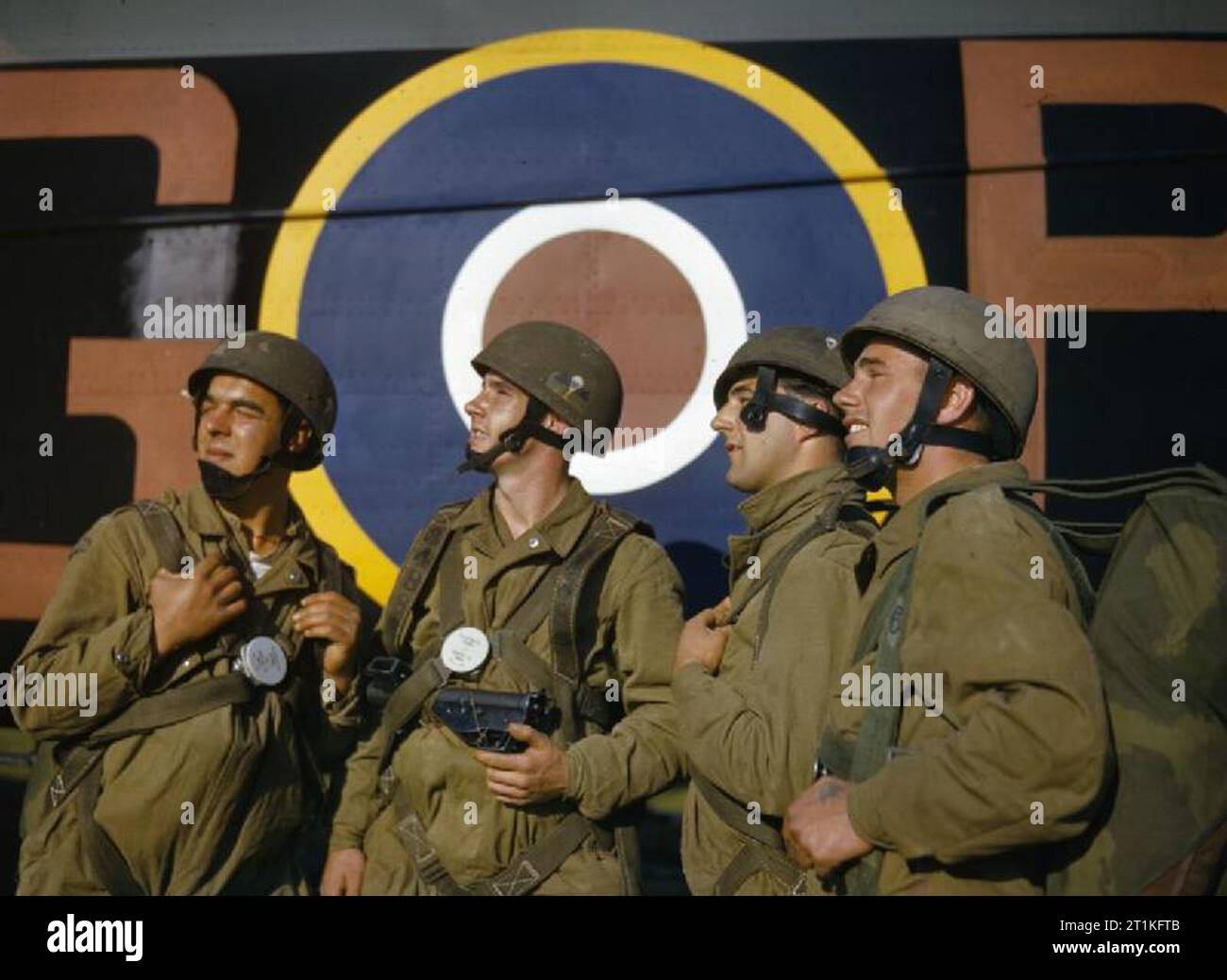 Paratroop Training in Netheravon, Britain, October 1942 Close-up of men ...