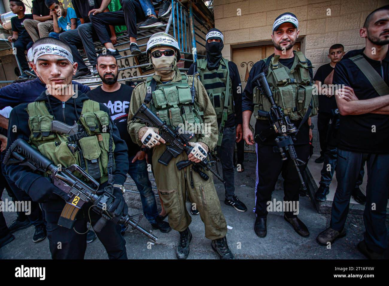 Tulkarm, Palestine. 14th Oct, 2023. Palestinian armed resistance ...