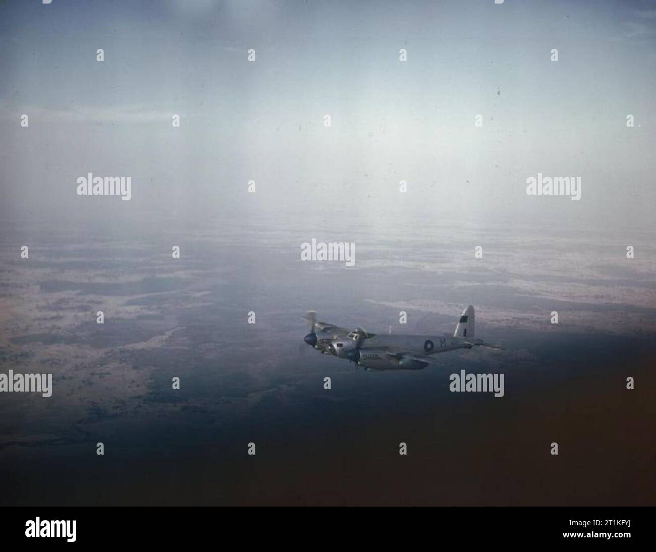 Royal Air Force Photographic Reconnaissance Mosquito in Flight Over ...