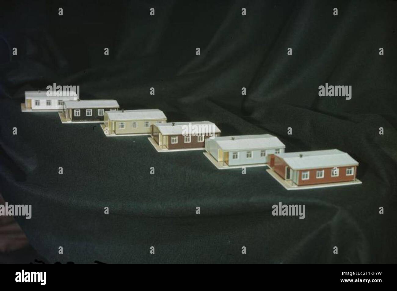 Prefabricated Building Models on Display in London, October 1944 The ...