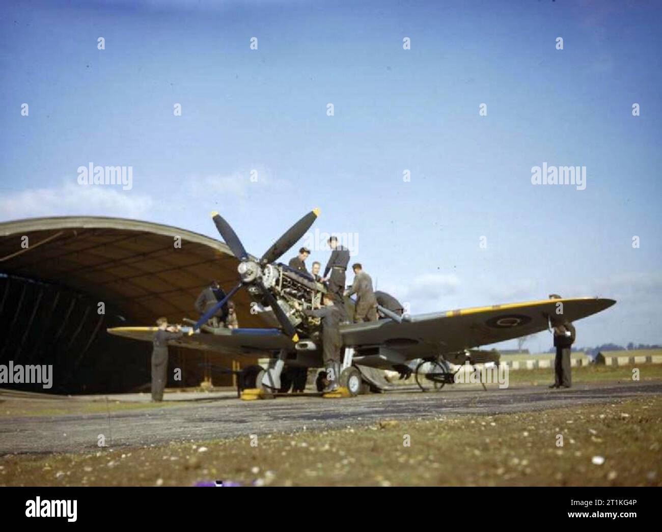 A Supermarine Spitfire Mark IX of No 64 Squadron, Royal Air Force ...