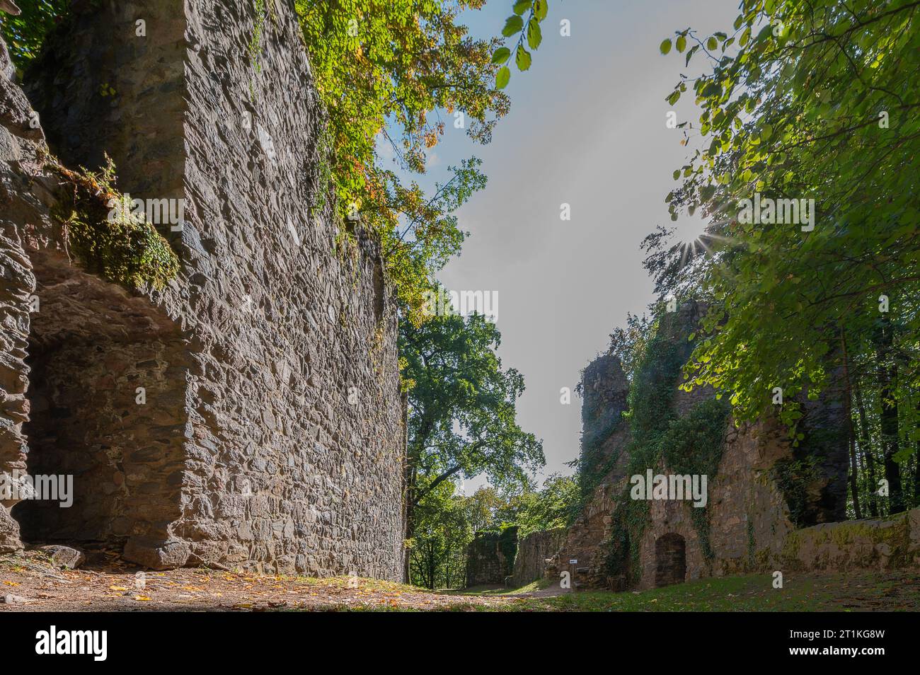 Ruin Rodenstein, A scenic Castle in the Odenwald Stock Photo - Alamy
