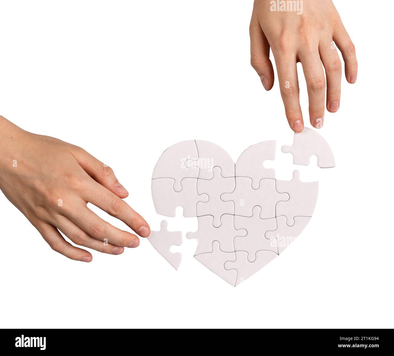 Adding missing puzzle pieces to complete love heart, repair romantic ... Adding missing puzzle pieces to complete love heart, repair romantic ...
