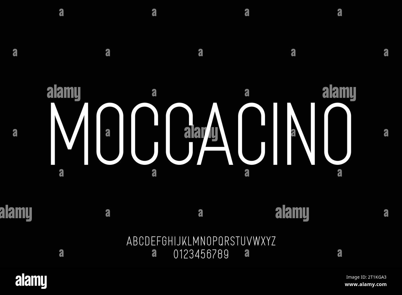 Simple modern clean condensed alphabet display font vector. Minimalist ...