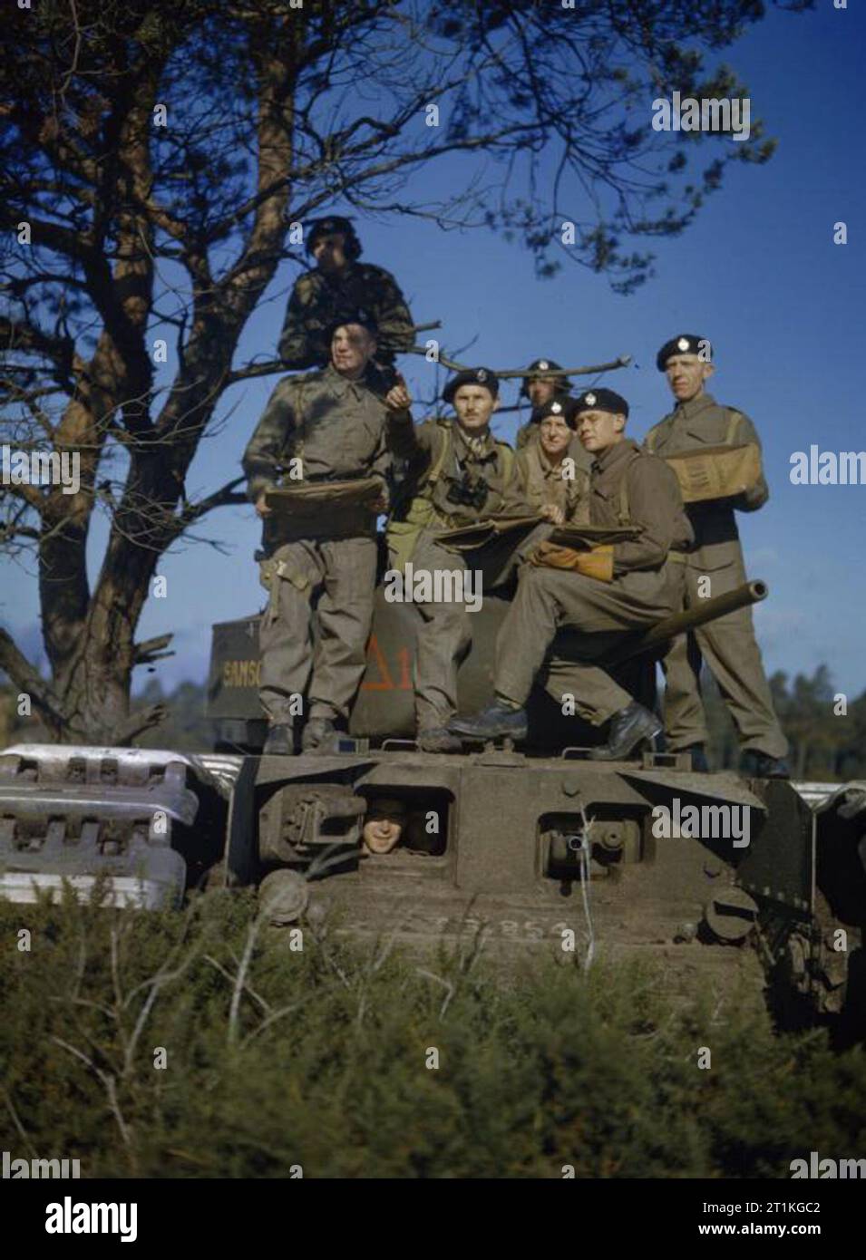 Churchill Tanks on Manoeuvres in Britain, October 1942 Squadron leader ...
