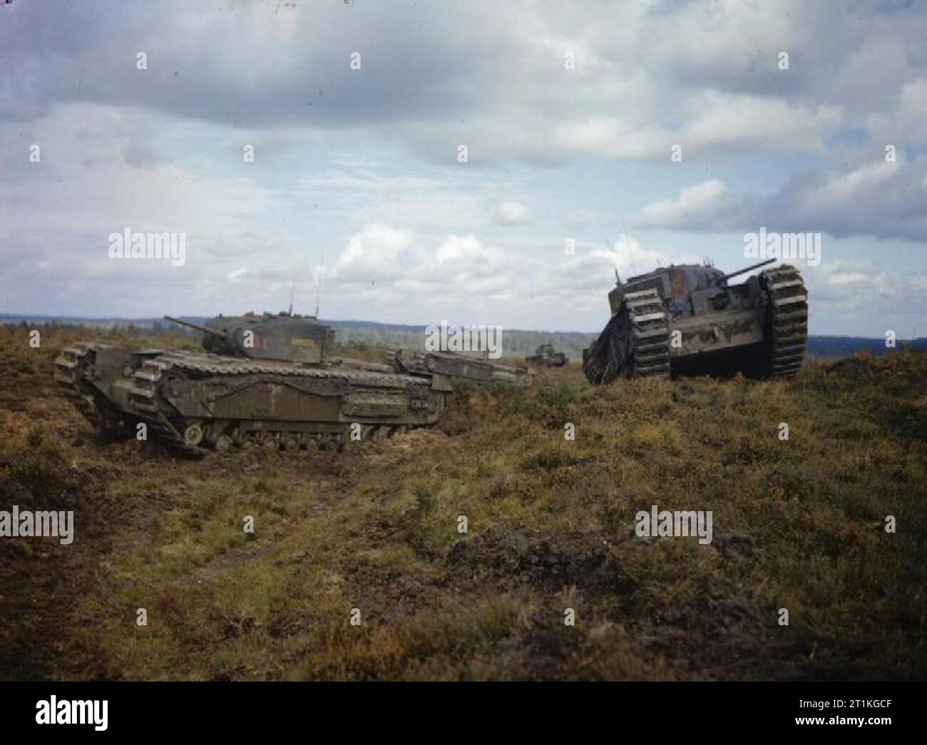 Churchill Tanks on Manoeuvres in Britain, October 1942 Churchill tanks ...