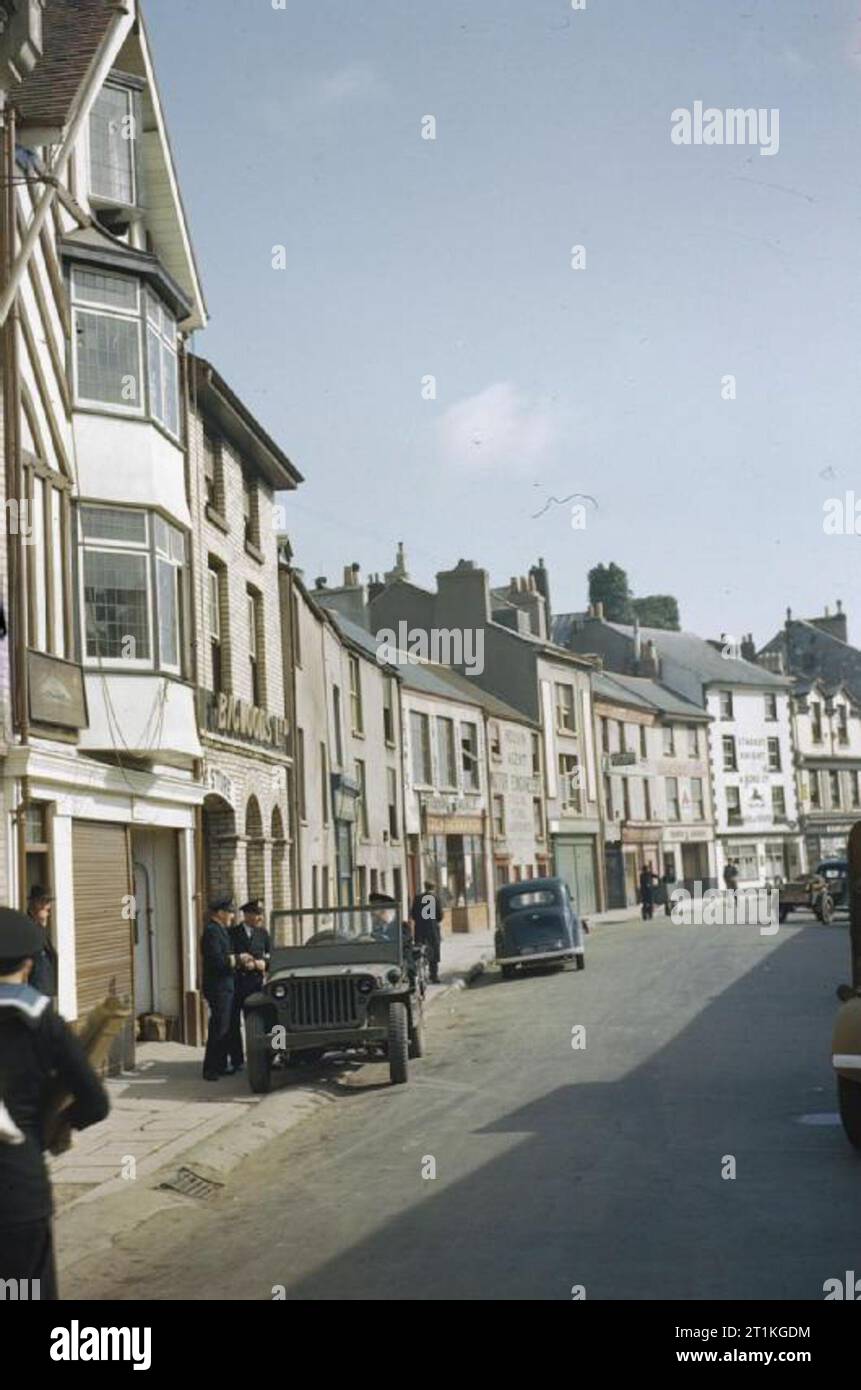 The British Fishing Village of Brixham, Devon in 1944 British naval ...