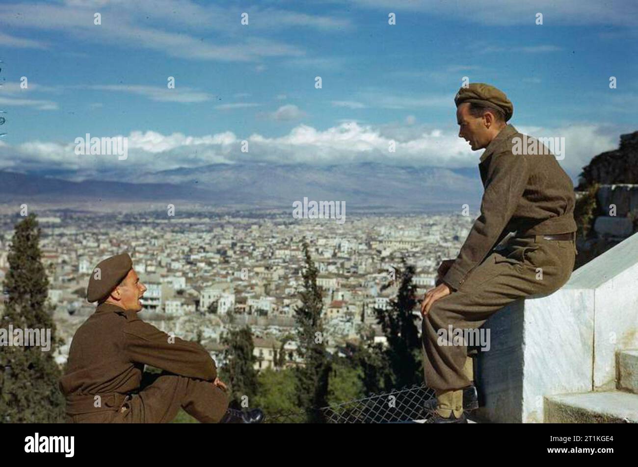 The British Army in Athens, Greece, October 1944 Sergeant R Gregory and ...