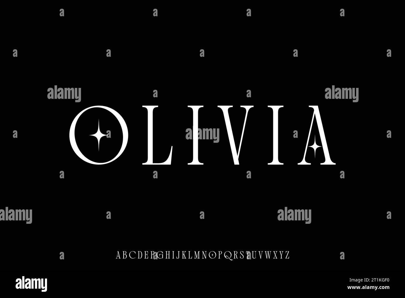 Elegant luxury condensed serif alphabet display font vector. Creative ...