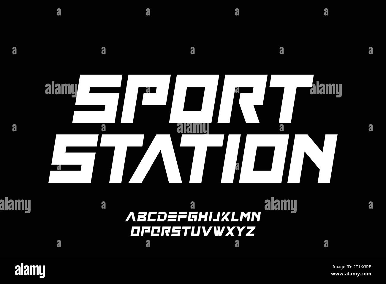 Modern bold slant sans serif alphabet display font vector. Geometric sports typography style ...