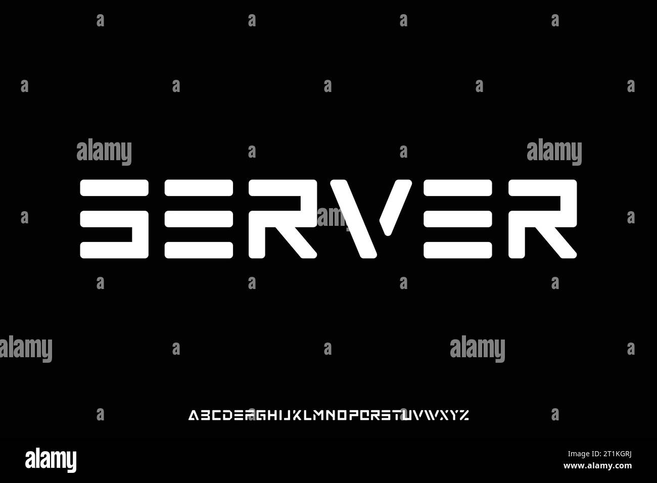 Modern technology alphabet display font vector. Futuristic digital ... Modern technology alphabet display font vector. Futuristic digital ...