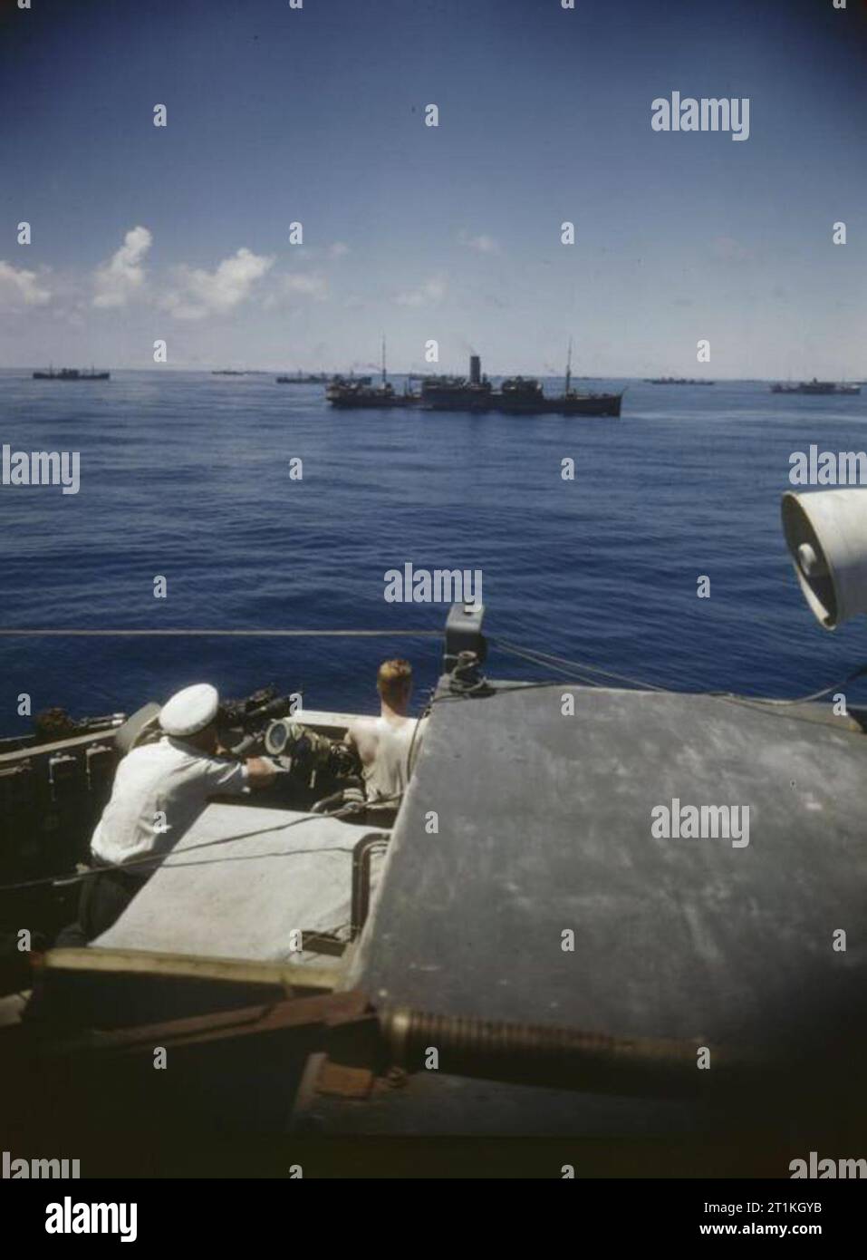 The Royal Navy during the Second World War View of a convoy from the ...