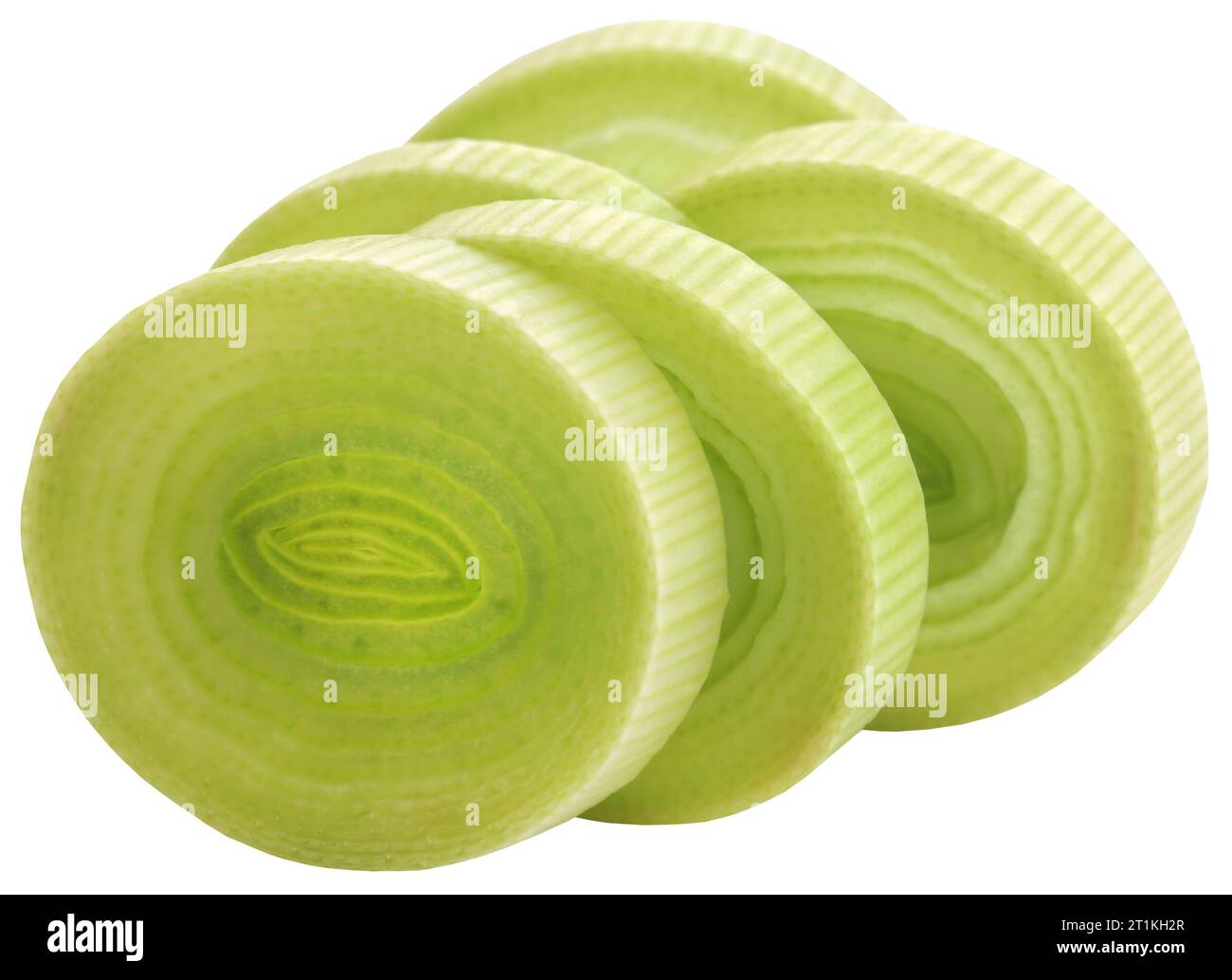 Fresh organic leek stems isolated Stock Photo - Alamy