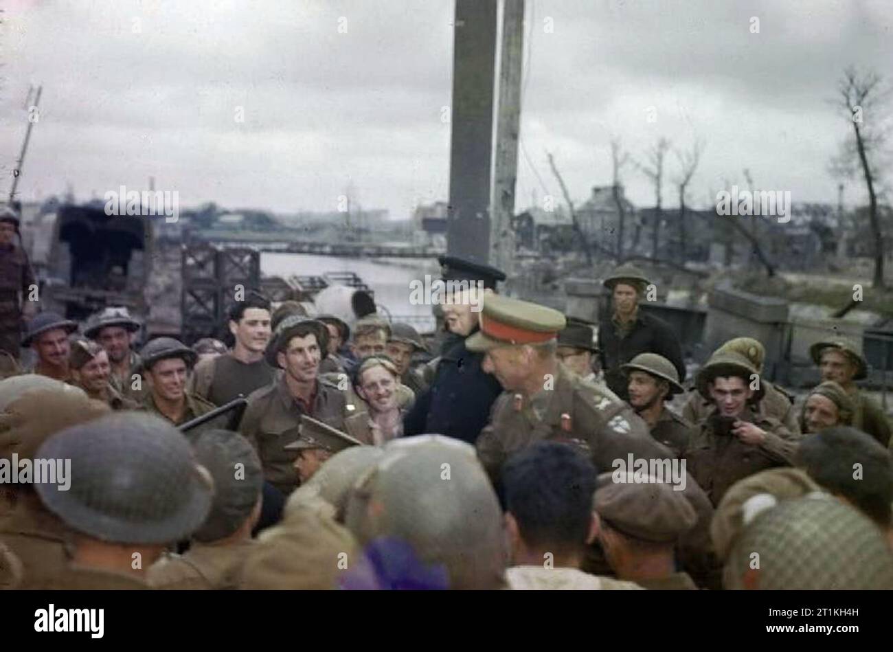 The Visit of the Prime Minister, Winston Churchill To Caen, Normandy ...