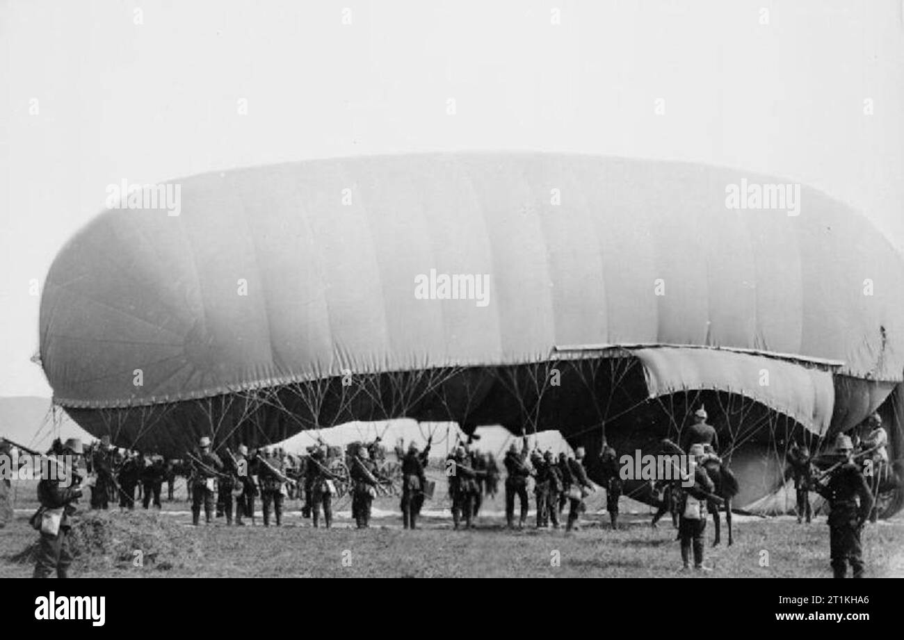The Imperial German Army 1890 - 1913 A signal balloon is launched ...
