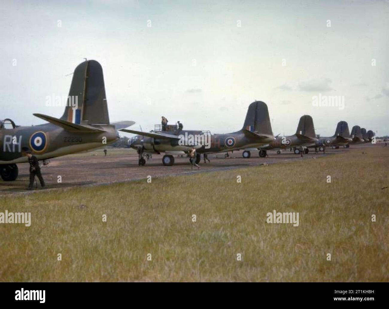 Royal Air Force Douglas Boston Mark IIIs of No. 88 Squadron RAF, lined ...
