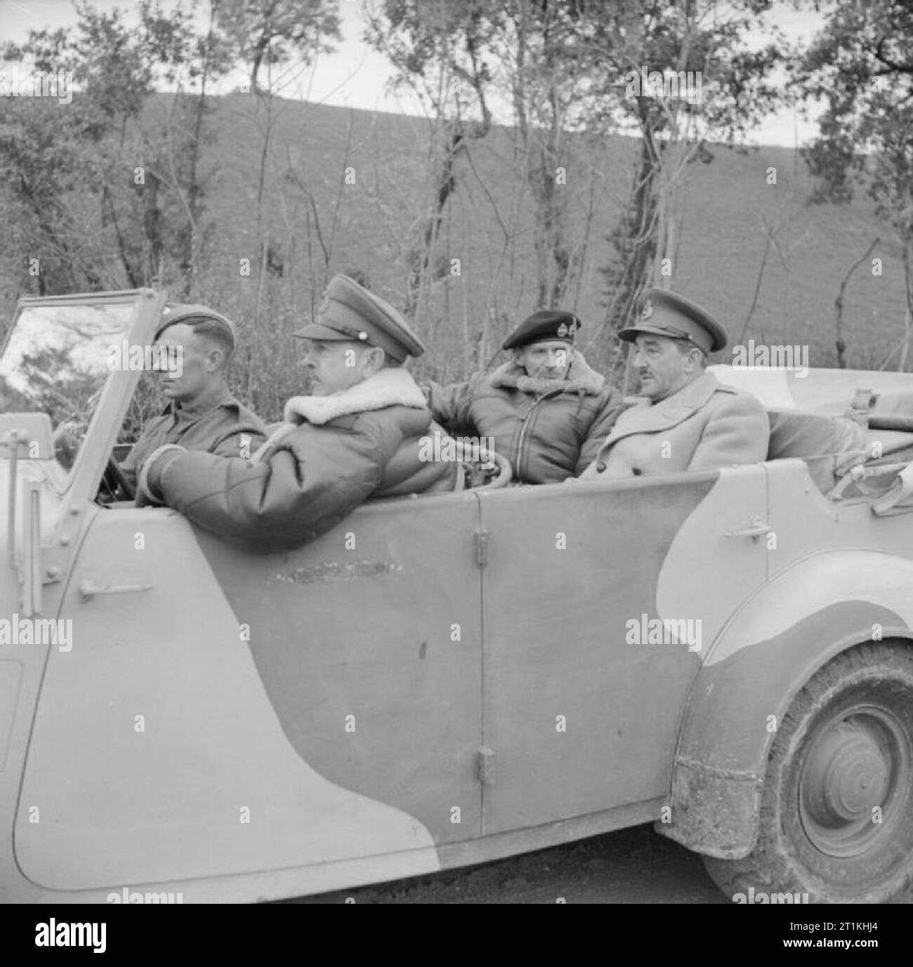 The British Army in Italy 1943 General Montgomery in his staff car with ...