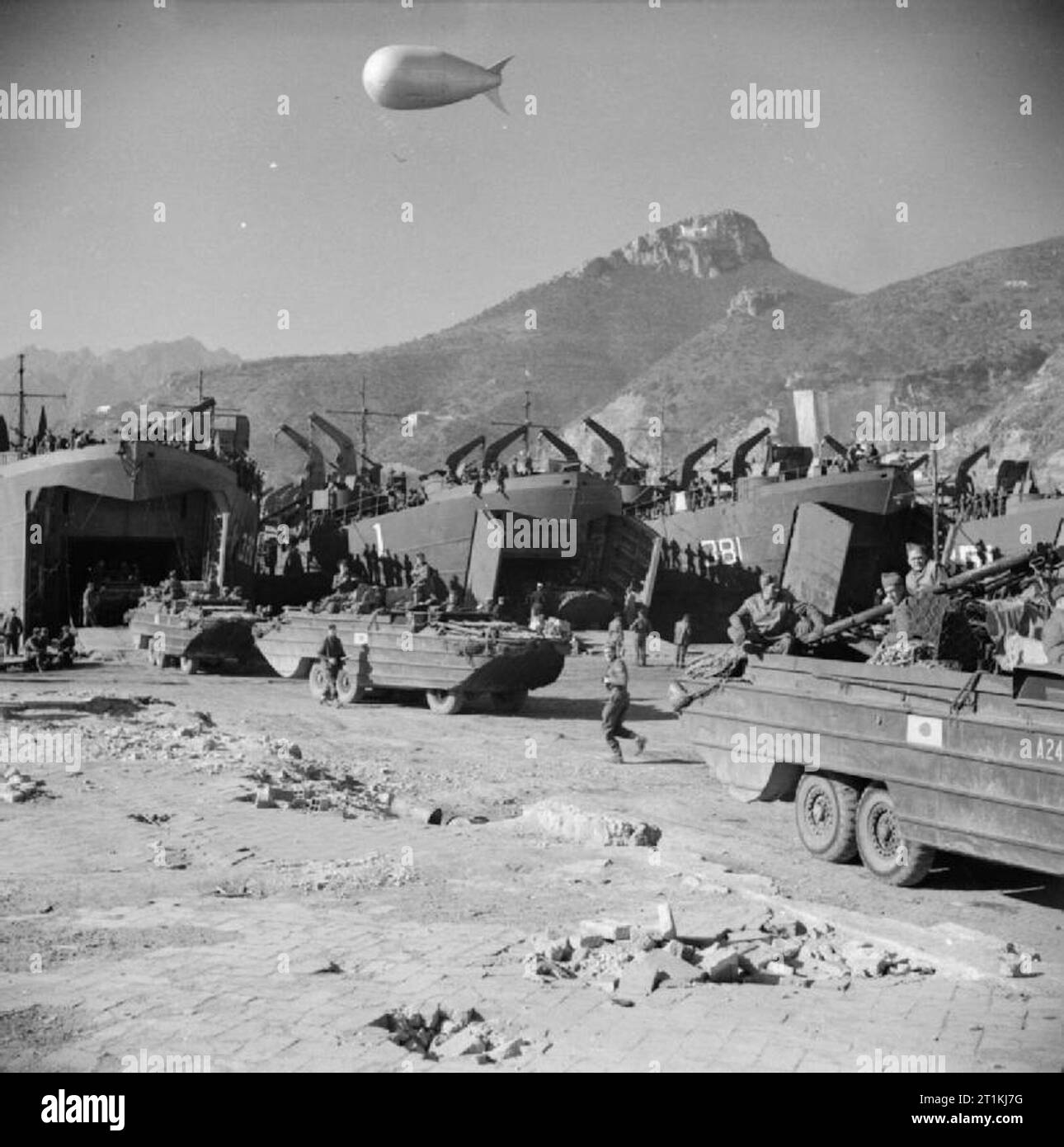 Anzio landings 1944 Black and White Stock Photos & Images - Alamy