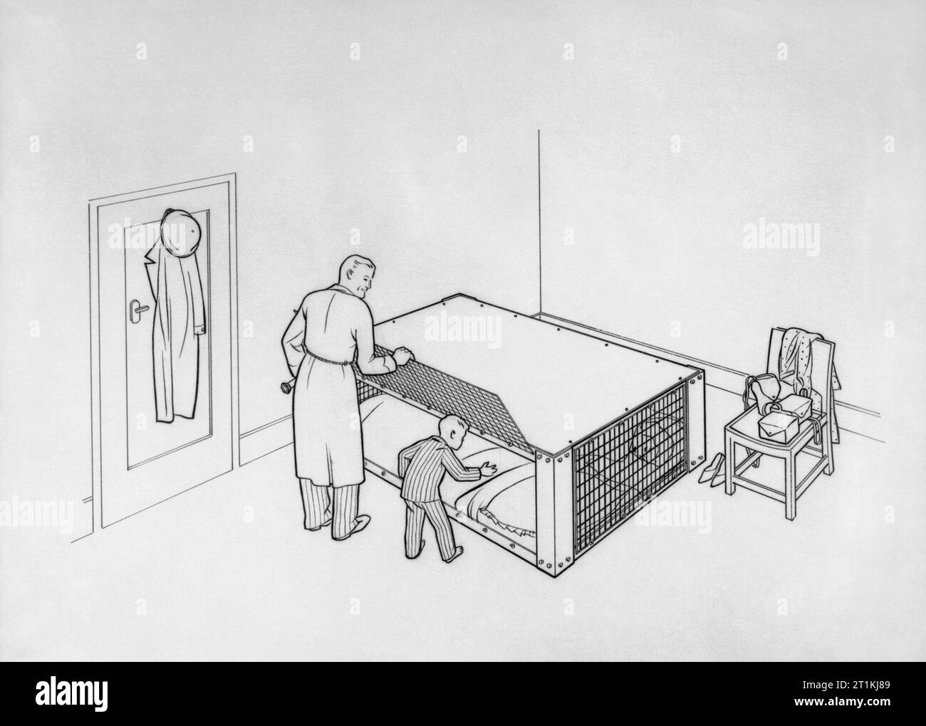 Civil Defence in Britain- Indoor Air Raid Shelters, C 1941 A photograph ...
