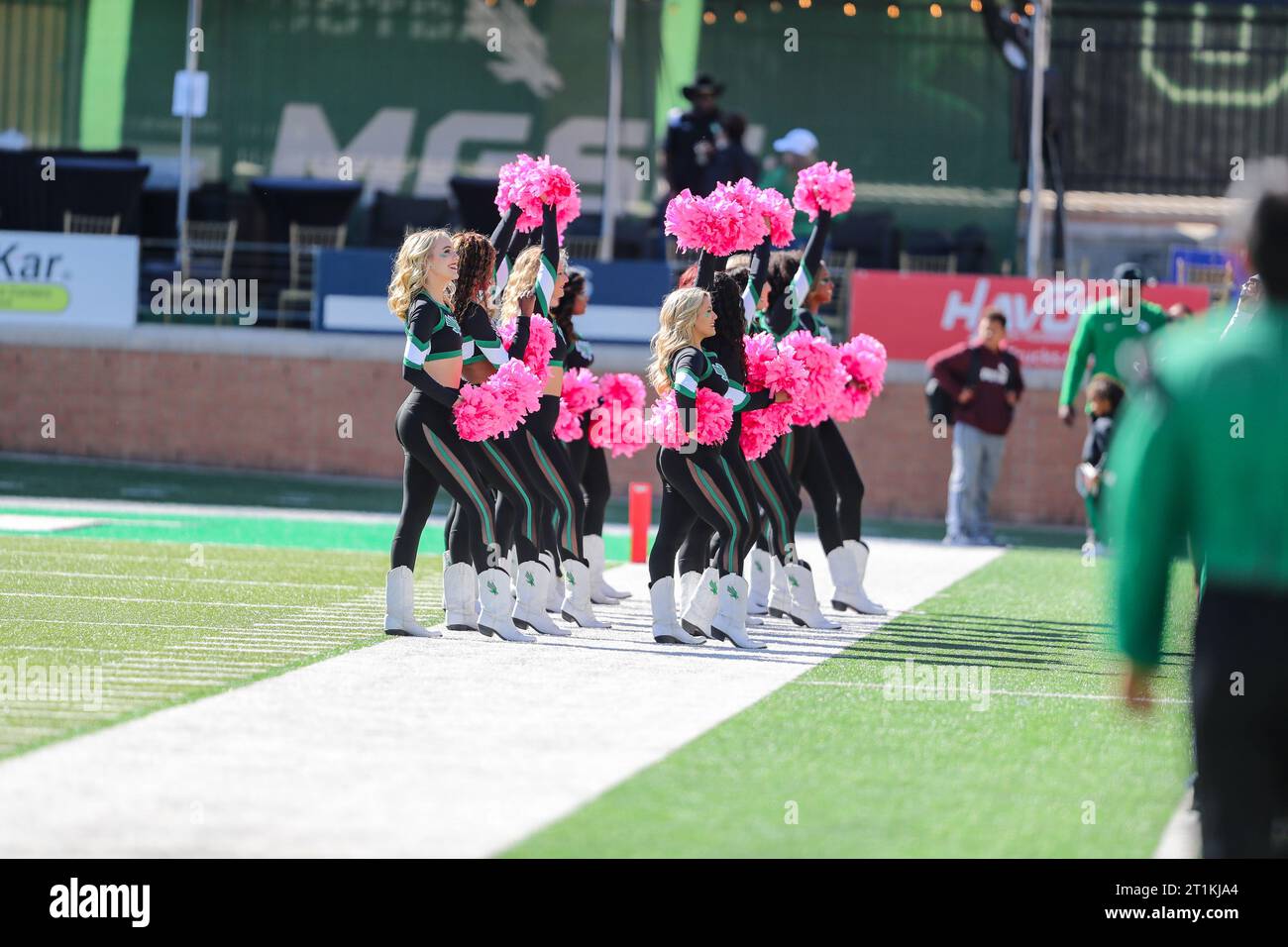 October 14, 2023:.North Texas Pom entertaining the crowd before the ...