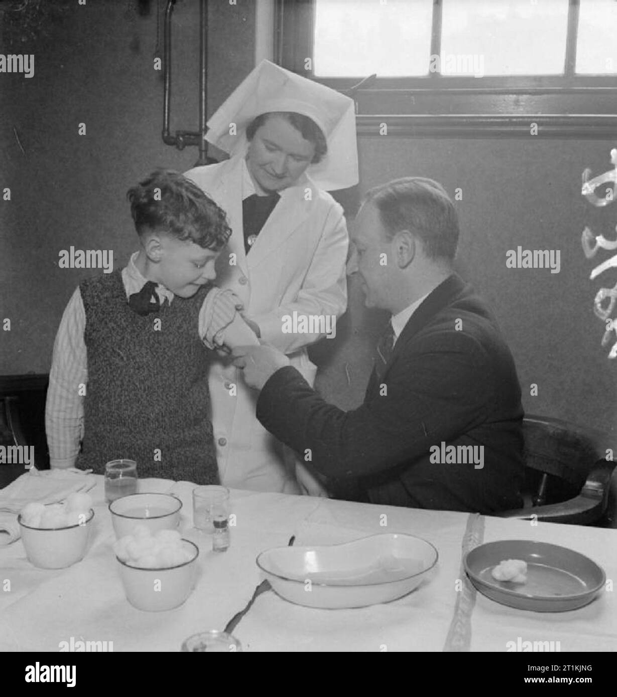 Diphtheria Immunisation Scheme, London, England, 1941 7 year old Ronald ...