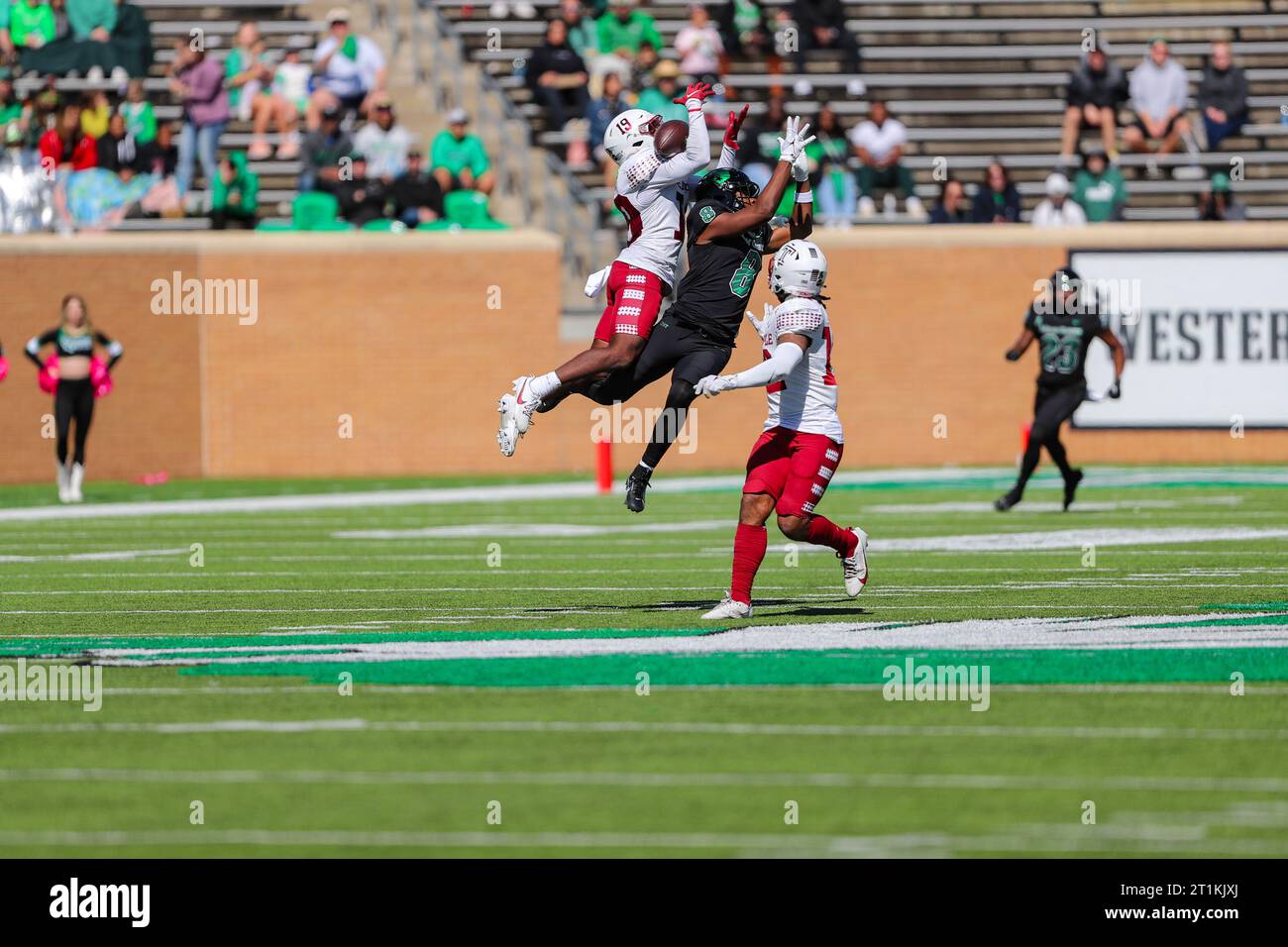 October 14, 2023:.Temple Owls safety Tywan Francis (19) with a pass ...