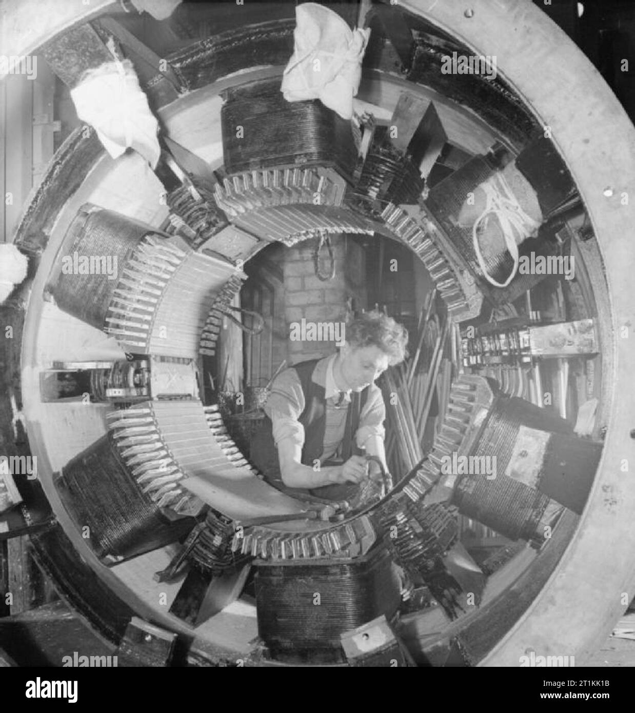 Electrical Engineering Works Goes To War, England, 1942 25 year old ...