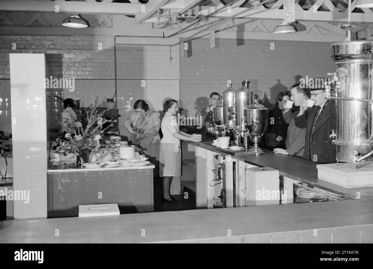 Factory Buffet- Works Canteen at a British Aircraft Factory, 1942 A ...