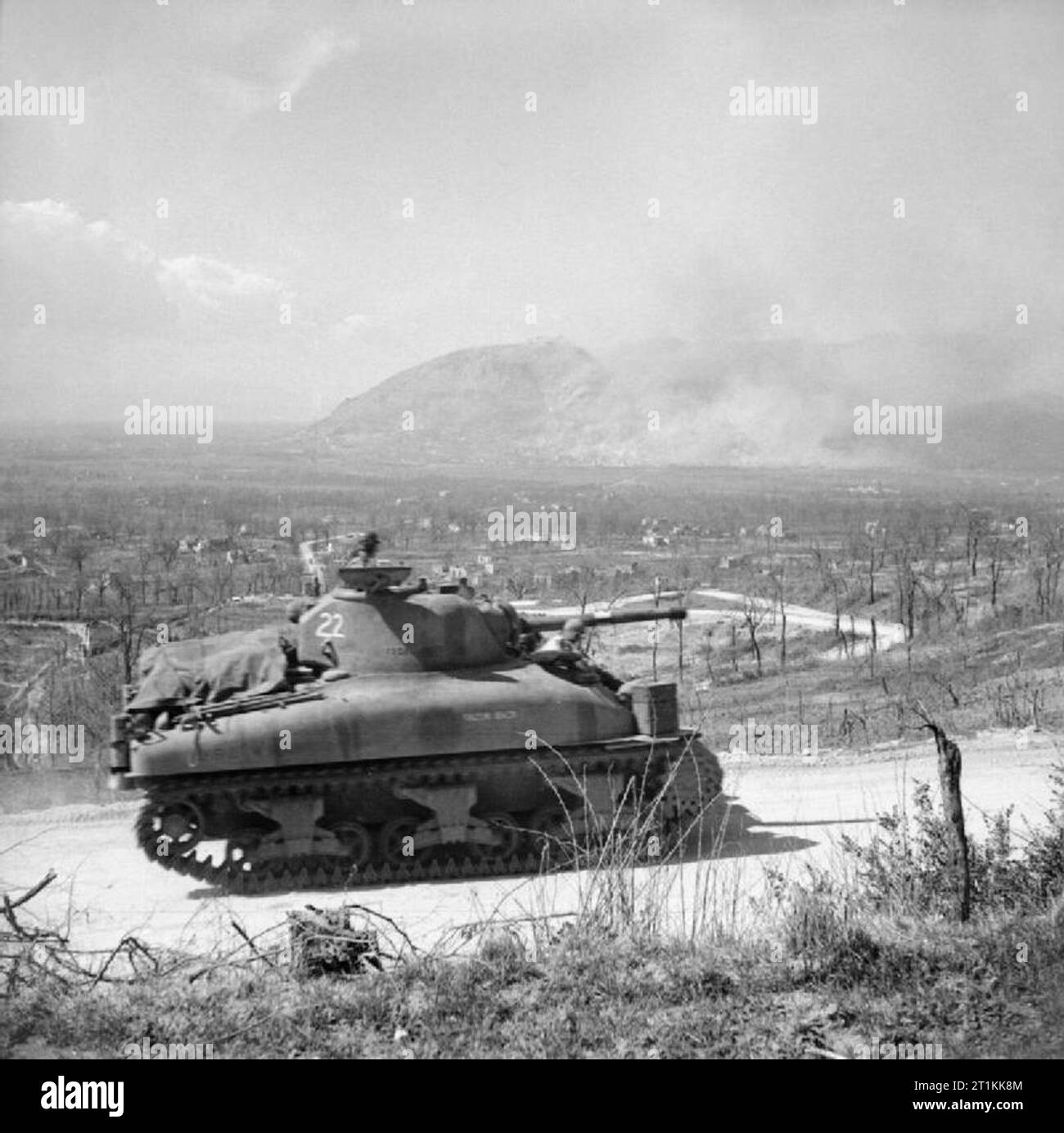 The British Army in Italy 1944 A Sherman tank near Cassino, 16 March ...