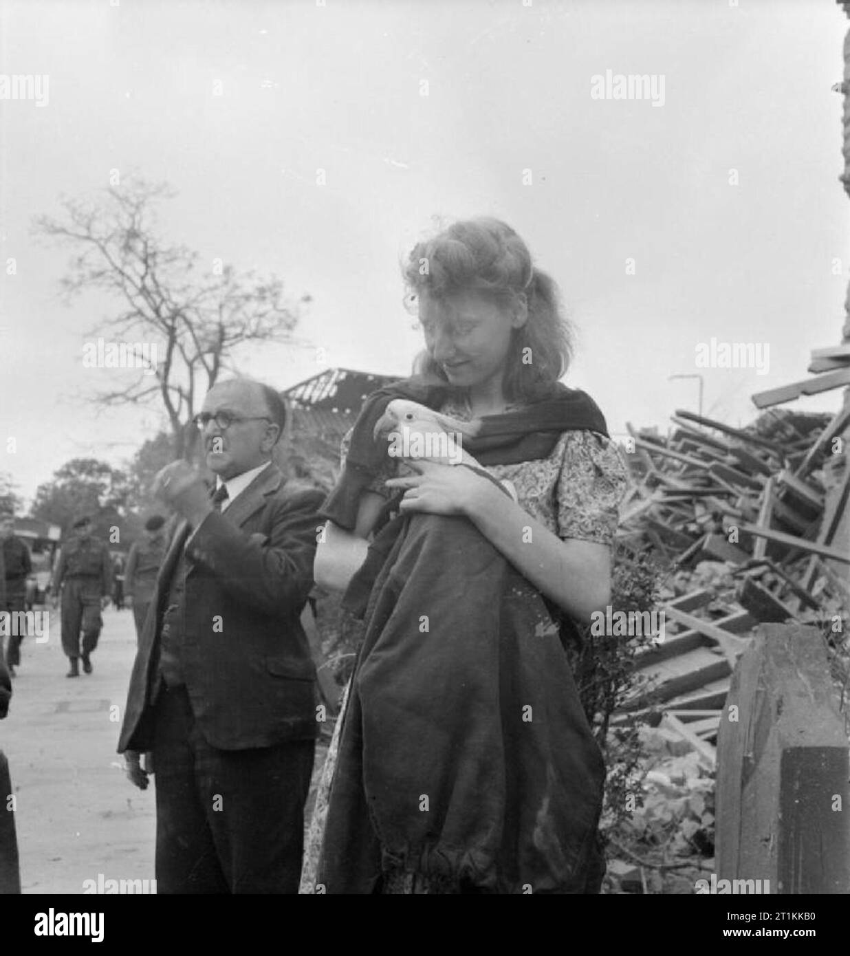 Flying Bomb- V1 Bomb Damage in London, England, UK, 1944 A young woman ...