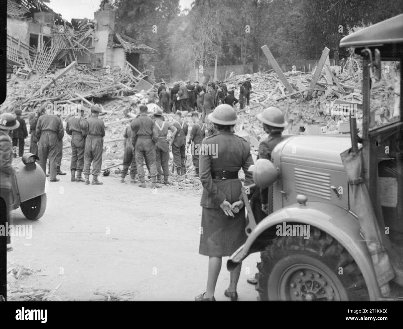 Flying Bomb- V1 Bomb Damage in London, England, UK, 1944 Civil Defence ...