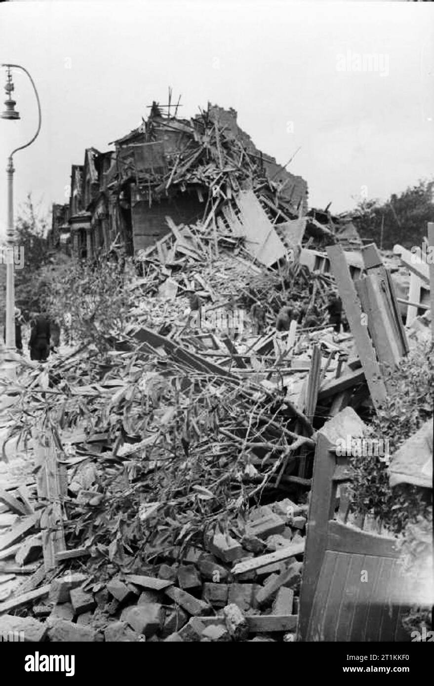 Flying Bomb- V1 Bomb Damage in London, England, UK, 1944 Civil Defence ...