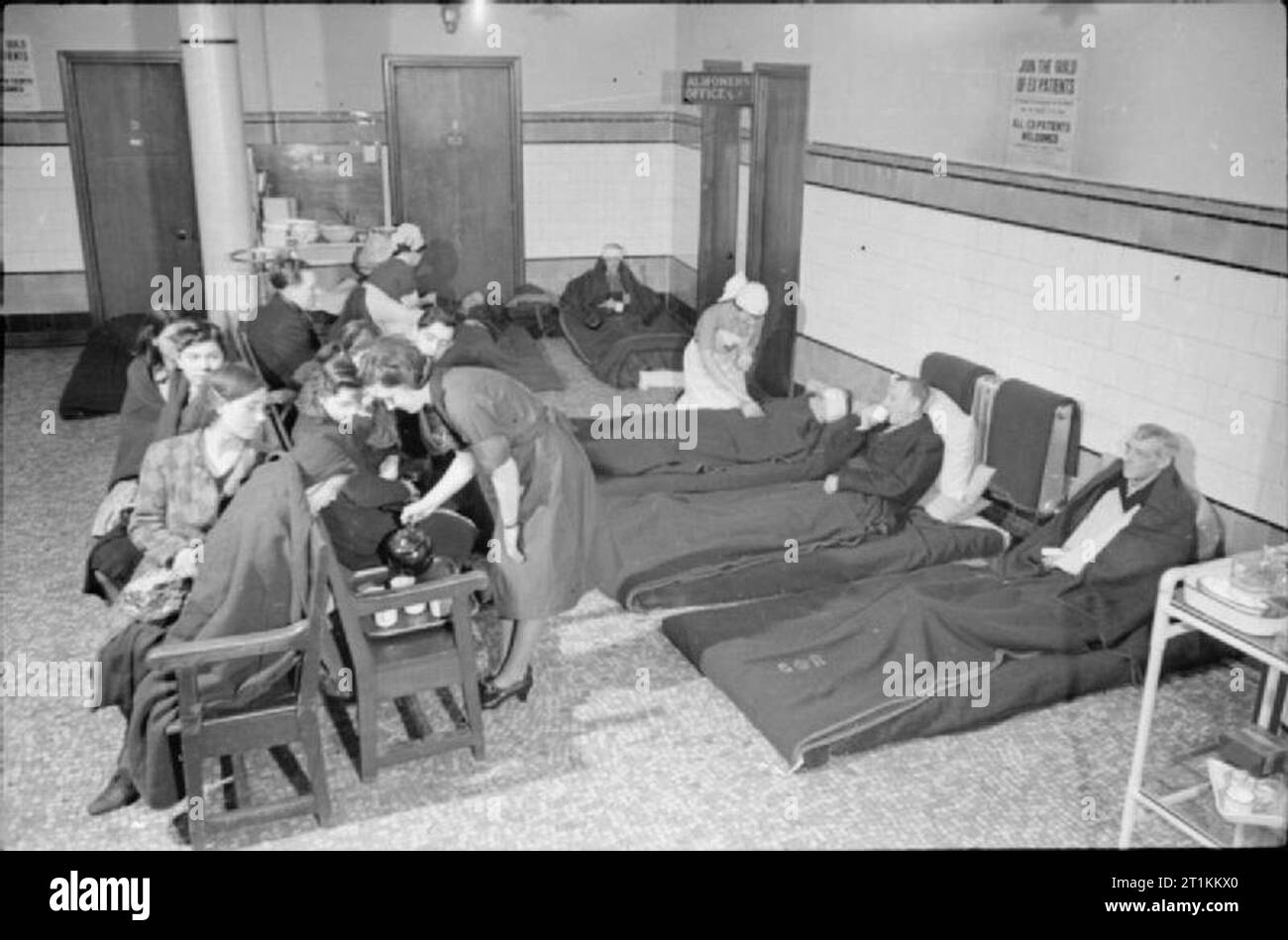 Guy's Hospital- Life in a London Hospital, England, 1941 Patients that ...