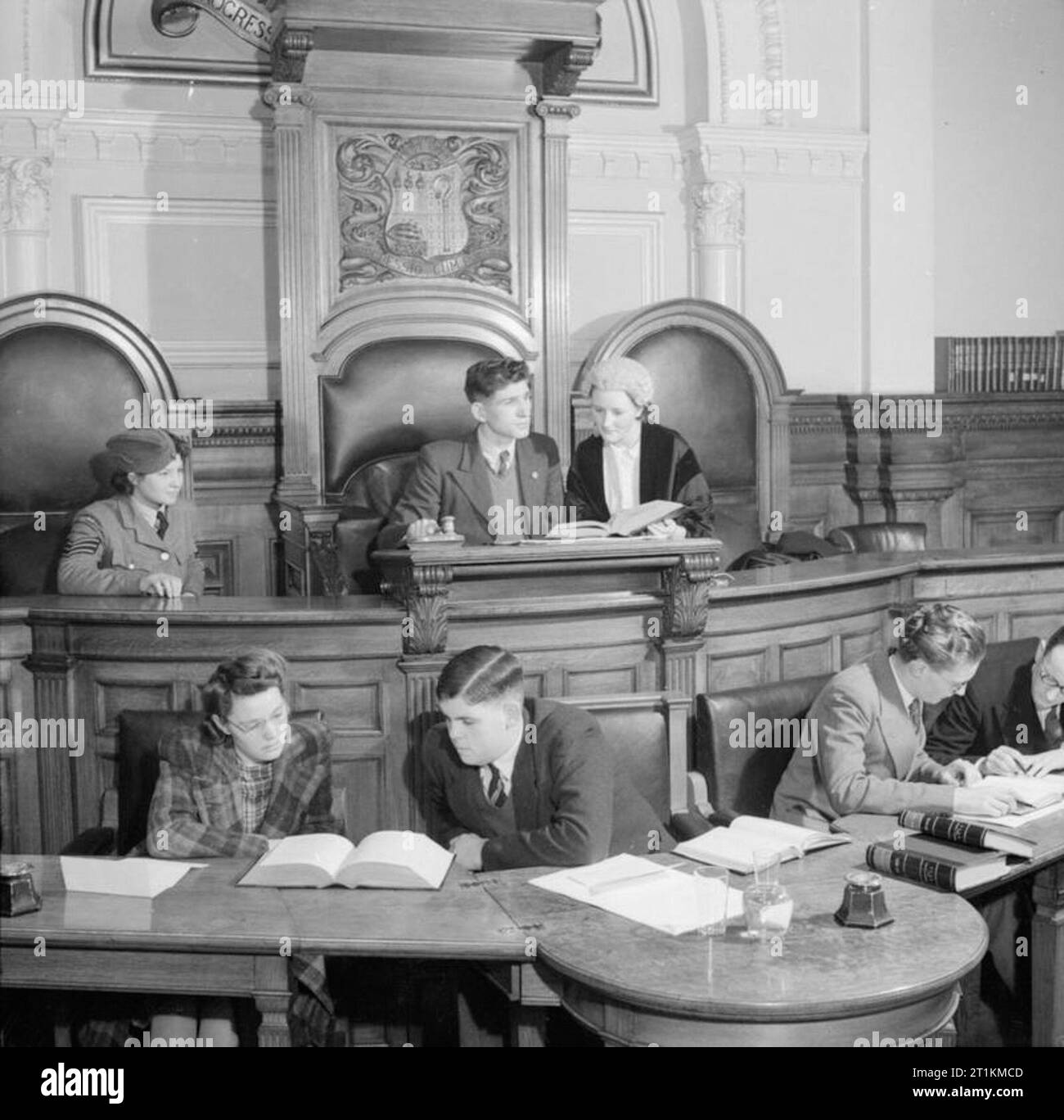 Uk town hall meeting people Black and White Stock Photos & Images - Alamy